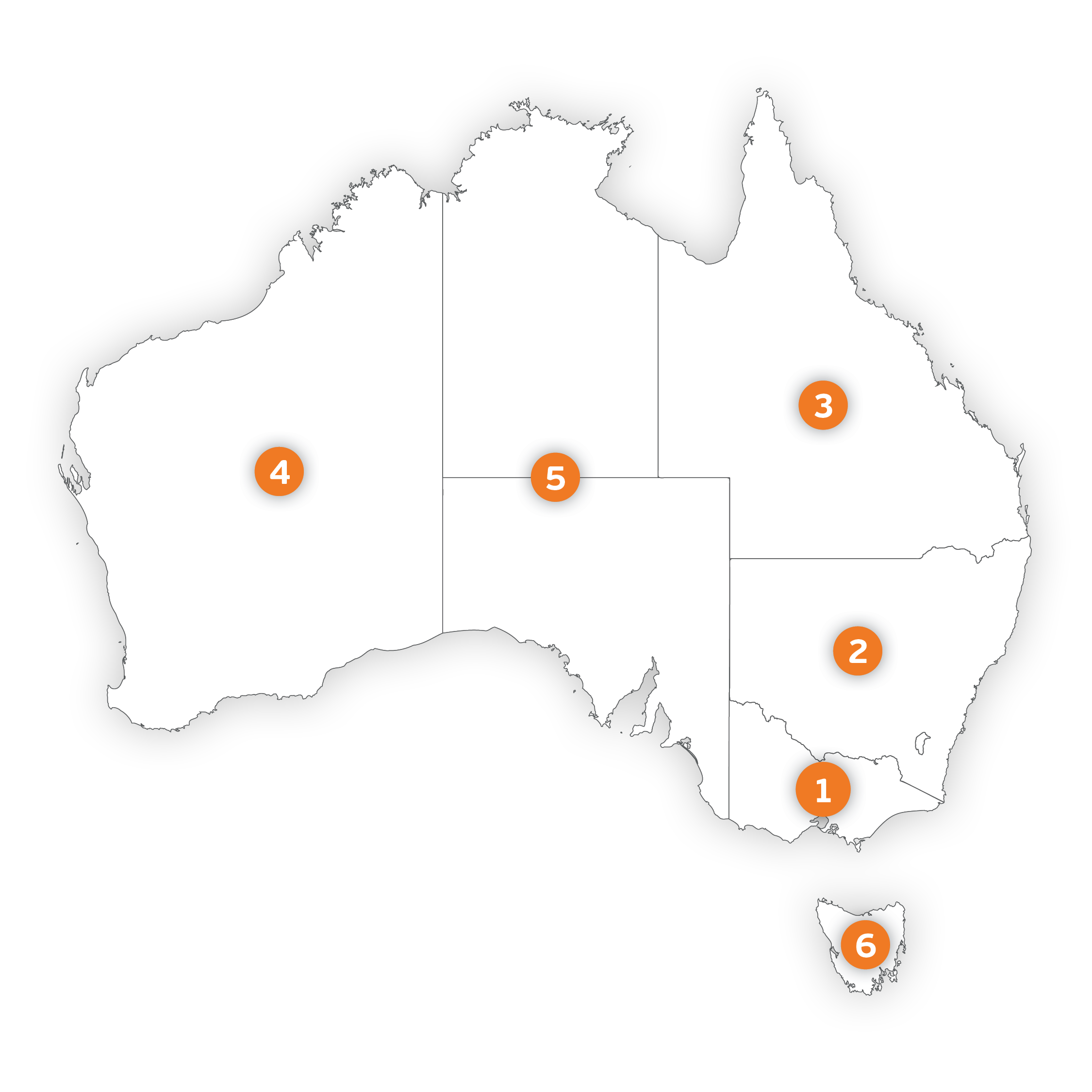 Sales Representative Map | A-FLO Equipment Australia - | A-FLO Equipment