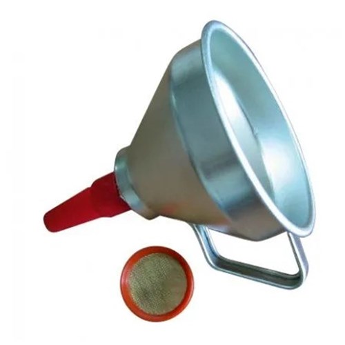 1.2L Metal Funnel 170mm with Filter and Anti-Splash - A-FLO Equipment